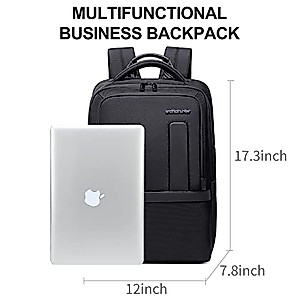 Arctic Hunter 15.6 inch Large-Capacity Backpack Laptop Backpack Men Business Travel Bag School Bag Multifunctional Black