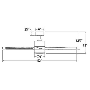 Axis Smart Indoor and Outdoor 3-Blade Ceiling Fan 52in Bronze with 3000K LED Light Kit and Remote Control works with Alexa, Google Assistant, Samsung Things, and iOS or Android App