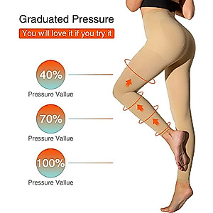 Compression Pantyhose 8-15mmHg for Women's Medical Quality Footless Support Stocking Compressive Tights