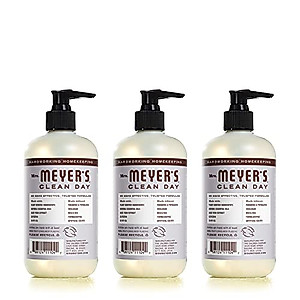 MRS. MEYER'S CLEAN DAY Hand Soap, Made with Essential Oils, Biodegradable Formula, Lavender, 12.5 fl. oz - Pack of 3