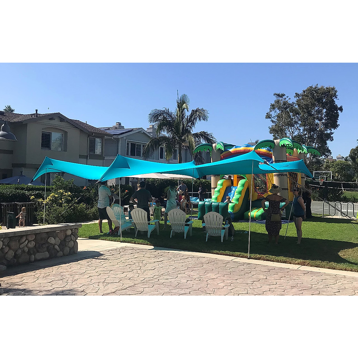Neso Party Tent, 8 Ft Height, 11X22 Ft, 23 Pounds, Canopy Event Tent for On and Off The Beach (Teal)