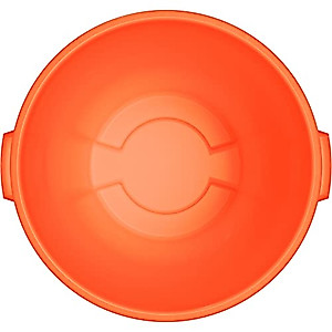 Carlisle FoodService Products Bronco Orange 20 Gallon Round Waste Bin Trash Container - 84102024 - Pack of 6
