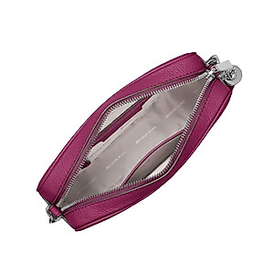Michael Kors Medium Ginny Leather Camera Bag Crossbody - Garnet