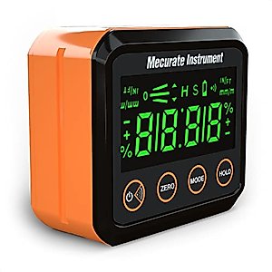 Mecurate Digital Angle Gauge and Protractor, Precise Measurement Digital Angle Finder tool with LCD and Backlight for Woodworking and Building