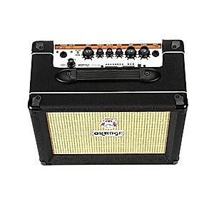 Orange Amps Crush 20RT Amplifier for Electric Guitars (Black) Bundle with Blucoil 10-FT Straight Instrument Cable (1/4in), 2-Pack of Pedal Patch Cables, and 4-Pack of Celluloid Guitar Picks