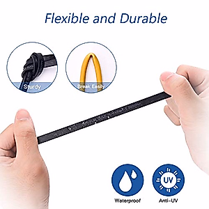 VMUND Cat 8 Ethernet Cable 100 Ft, High Speed Cat8 Flat Internet Cord 100 Foot, Outdoor Shielded Long LAN Network Patch Wire with Rj45 Connectors for Modem Gaming Laptop Computer PC, Black