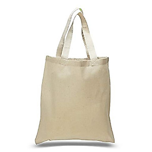 Set of 6 Blank Cotton Tote Bags Reusable 100% Cotton Reusable Tote Bags Natural