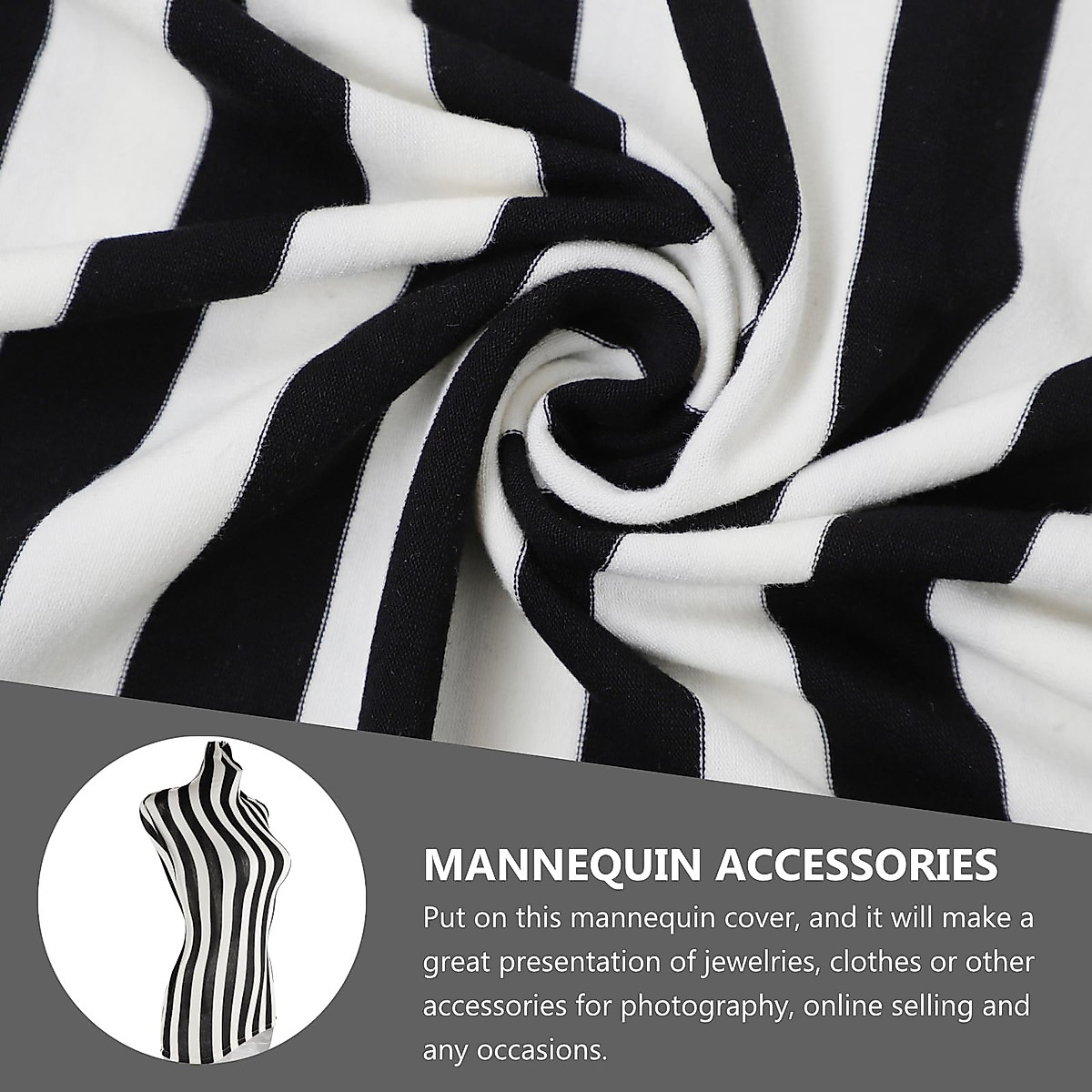 POPETPOP Manikin Body Mannequin Dress Form, Female Model Mannequin Torso Display Mannequin Body Fabric Cover Cloth Accessories for Upper Body Dress Form Mannequin Torso