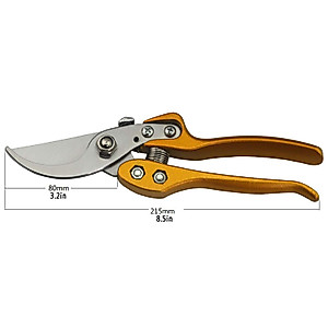 Gardening Shears,Reinforced Design Handle, Garden Shears Clippers, Anvil Pruner, Hand Tools Scissors Loppers,for Plants, Cutting Flowers, Bonsai, Trimming Plants,Silver