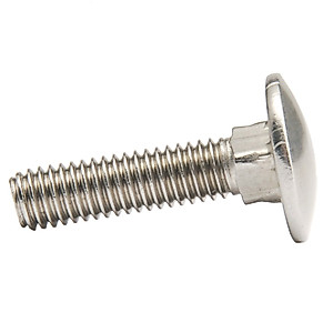 M8 x 50mm A2 Stainless Steel Carriage Bolt Coach Bolt,Right Hand Threads,Metric,8-Pieces