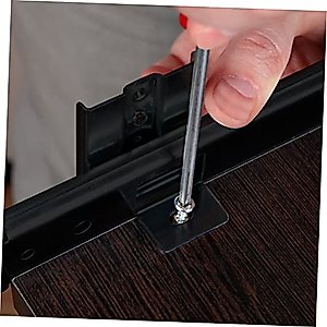 Abaodam 3 Pairs Keyboard Rails Kitchen Cabinet Accessories Computer Stand Desktop Accessories Drawer Sliding Rail Keyboard Rail Rack Computer Drawer Tray Durable Keyboard Slide Table Ball