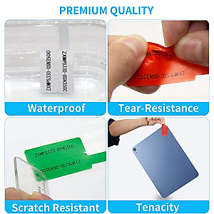 300 Cable Labels, JIQEZNL 10 Colors Cord Labels Tags for Electronics, Waterproof Labeling Wire for Cable Management, Self Adhesive Wire Labels Tags Printable for Laser Printer and Identification