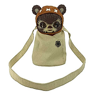 Mattel Star Wars Galactic Pals Plush Toy, Ewok 11-inch Soft Doll Set with Carrier & Personality Profile Card for Personalized Experience