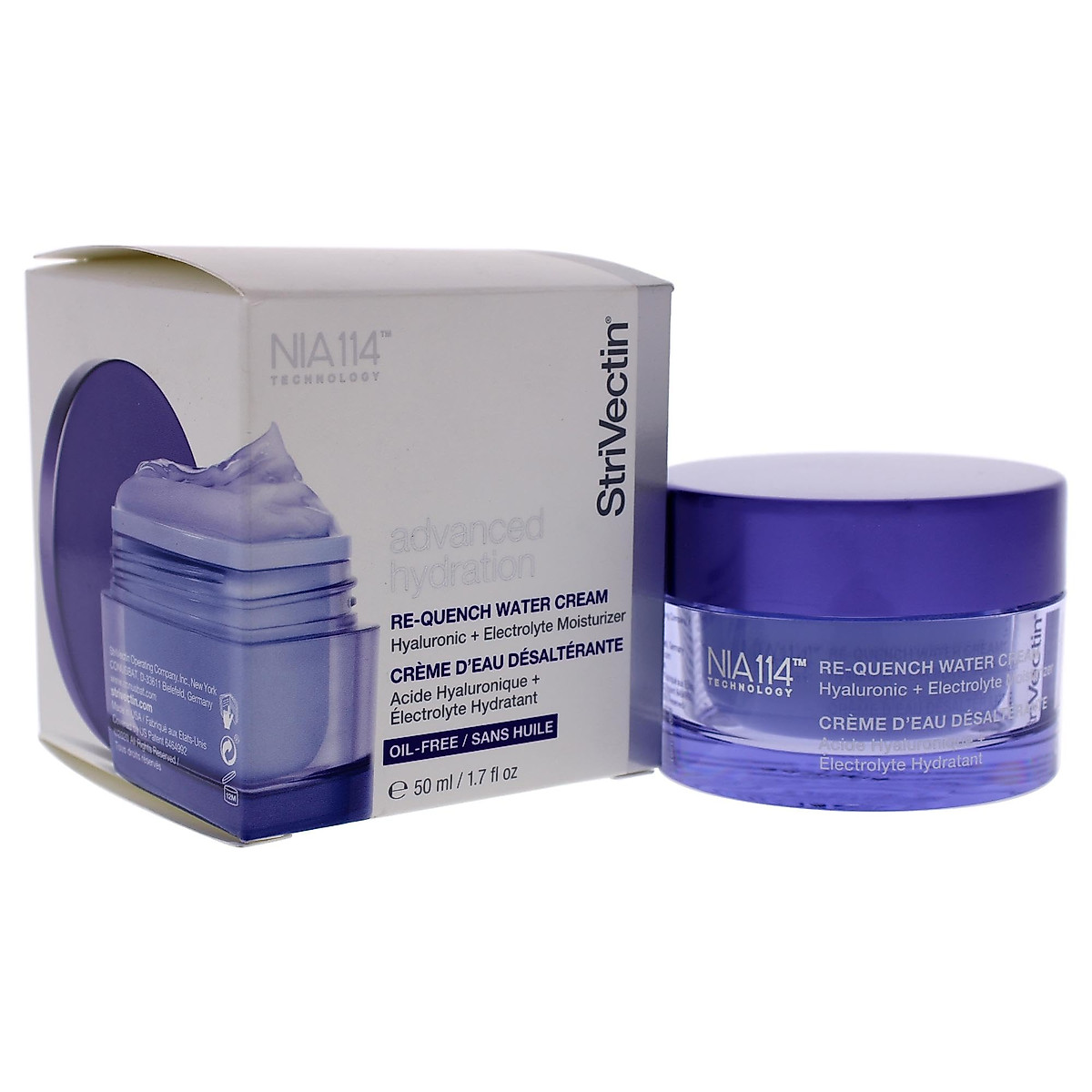 StriVectin Advanced Hydration Re-Quench Water Moisturizing Cream with Hyaluronic Acid and Electrolytes, 1.7 Fl Oz