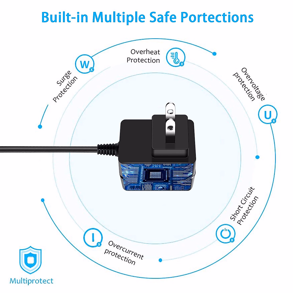 Power Cord for Shark VACMOP VM200 VM200C VM20026 UM200 UM205 VC205 Hard Floor Vacuum Mop AC Adapter Charger Replacement