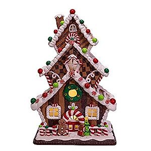 Kurt S. Adler 13-Inch Gingerbread Cookie 3-Layered LED House (GBJ0016)