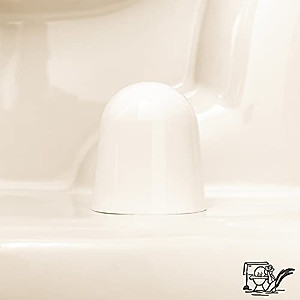 Stinky John's Tall Toilet Bolt Caps - Universal Fit with a Round Top - Almond Colored Caps - 2 count (1 package)