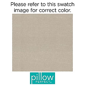 Pillow Perfect Tory Solid Indoor/Outdoor Reversible Patio Chairpad with Ties Weather and Fade Resistant, 15.5" x 16", Ivory, 2 Count