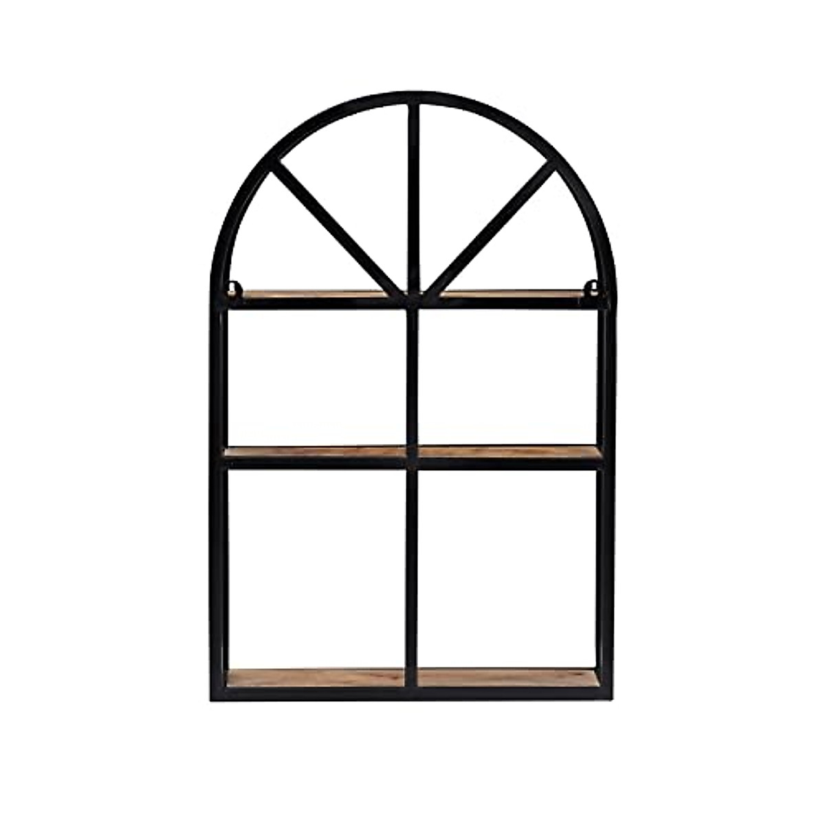 Powell Furniture Linon Penelope Metal Wall Shelves in Black