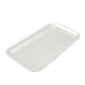 CKF 17SW, 17S White Foam Meat Trays, Disposable Standard Supermarket Meat Poultry Frozen Food Trays, 1000-Piece Bundle