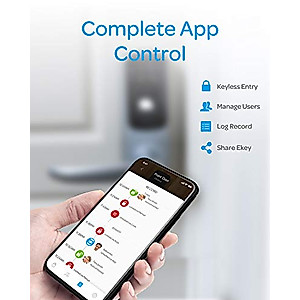 ULTRALOQ UL3 BT (2nd Gen) Smart Lock 5-in-1 Keyless Entry Electronic Door Handle, Satin Nickel