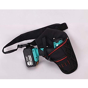 Bioristar Heavy-Duty Impact Driver Holster Specialist Driver Tool Bag Drill Holster Accessory Pockets for Tool and Bit Storage