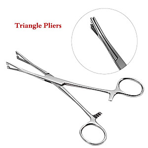 Professional Body Piercing Kit, Navel Ear Tongue Piercing Tools - Pliers, Needles, Teaching CD and Body Jewelry Included - Portable Piercing Kits with Case