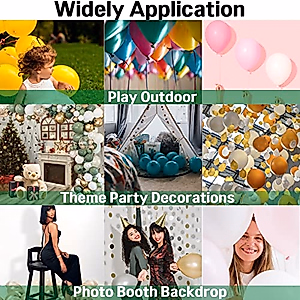 Chanfo Pola Sage Green Balloon Garland Arch Kit 18" 12" 10" 5" Different Sizes, Oh Baby Shower Olive Green Balloons White Metallic Gold Confetti Balloons for Party Birthday Decorations