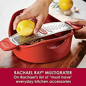 Rachael Ray Multi Stainless Steel Grater, Red Small