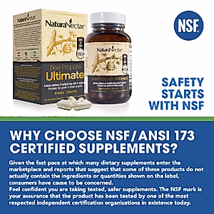 NaturaNectar Ultimate Bee Propolis | NSF Contents Certified | Premium Red, Green, Brown Brazilian Propolis | with Flavonoids and PWE | Ethical Beekeeping & Naturally Sourced | 60 veggie capsules