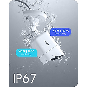 ANNKE 5MP Super HD Security Camera, IP67 Waterproof Bullet TVI Add-on Surveillance Camera for Outdoor & Indoor Use, Smart IR and EXIR 100ft/30m Night Vision