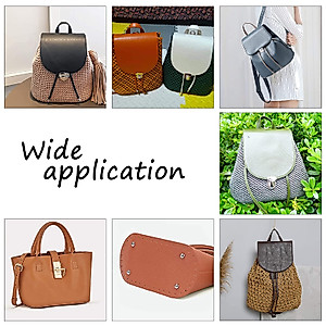 PH PandaHall Black PU Leather Backpack Making Kits DIY Knitting Crochet Bags Bag Bottom Shaper Pad Insert Cushion Base with Holes Bag Straps Clasps for Knitting Woven Bags DIY Backbag Purse