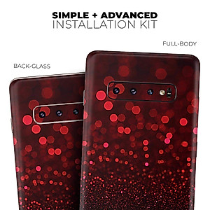 DesignSkinz 50 Shades of Unfocused Red Protective Vinyl Decal Wrap Skin Cover Compatible with The Samsung Galaxy S20 (Screen Trim & Back Glass Skin)