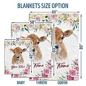 Ogoprints Baby Highland Cow Super Soft Plush Blanket for Bedroom Living Room Bed Sofa - 3 Sizes (50x60 in, Baby Highland Cow)