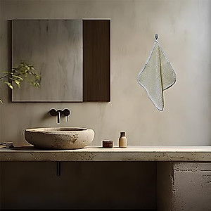 5 Pack Soft Weave Home Spa Bath Shower Exfoliating Massage Face Body Wash Cloths, Dual-Sided With Exfoliating Scrub and Soft Terry Cloth Towel