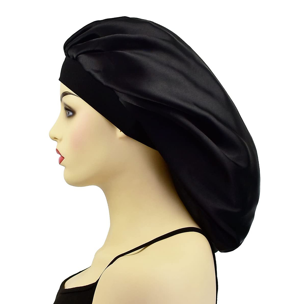 Satin Bonnets for Braids Silk Bonnet for Long Hair Covers Women XL Large Silk Hair Bonnets Sleeping Bonnets Night Sleep Cap