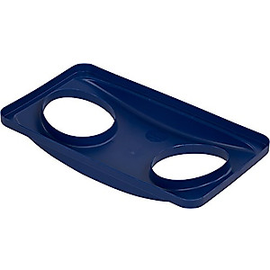 Carlisle FoodService Products 342027REC14 TrimLine Plastic Bottle/Can Recycle Lid, 12" Length x 12" Width x 6" Height, Blue, for 343023REC and 342015REC Containers