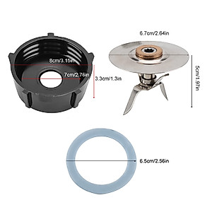 Blender Blades Stainless Steel Blade With Bottom Rubber Ring Blender Bottom Blades Juicer Blender Replacement Kit Blender Replacement Accessories for Electric Blenders