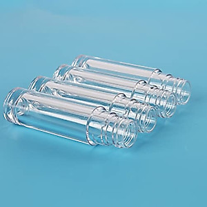 COSIDEA 25 pcs empty 5ml big doe foot lip gloss tubes white lipgloss tube containers with clear thick wand cosmetic packcing container