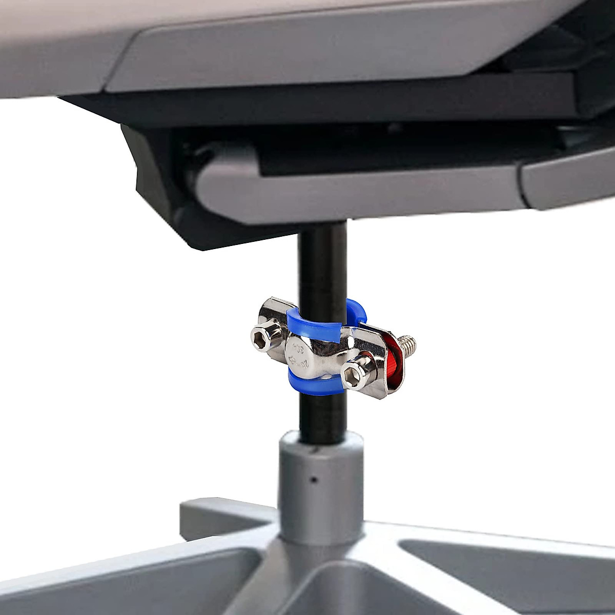 2 Pieces Fix Sinking Office Chair, 304 Stainless Steel Office Chair Saver for Stop Sinking, Sinking Office Chair Repair Kit with Allen Wrench, Adjustable Chair Height Without Cylinder Replacement