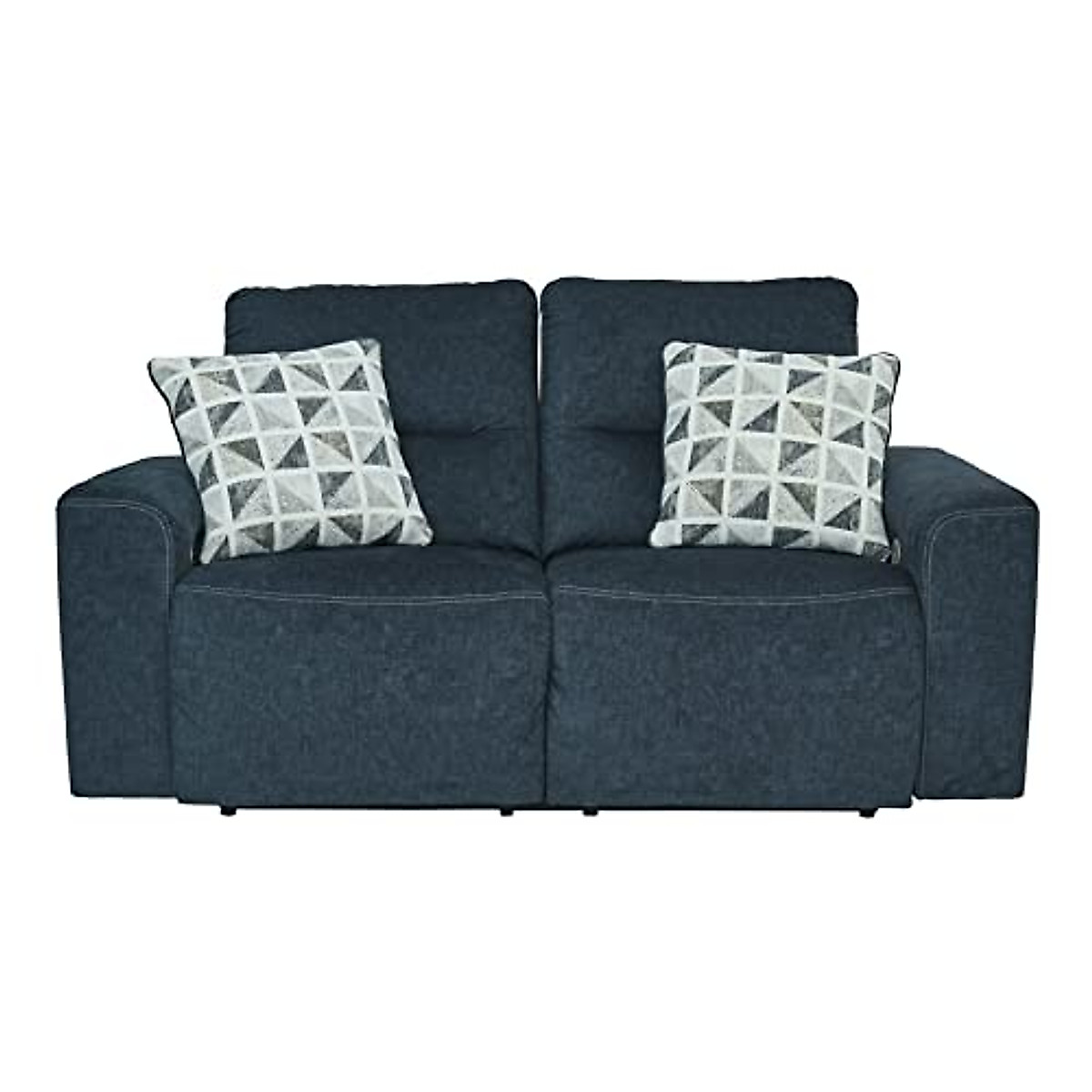 Signature Design by Ashley Paulestein Reclining Power Loveseat, 74"W x 41"D x 40"H, Blue