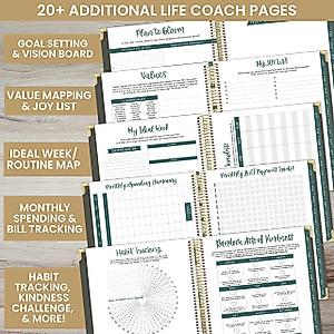 bloom daily planners 2024 Hardcover Calendar Year Goal & Vision Planner (January 2024 - December 2024) - Monthly/Weekly Column View Agenda Organizer - 7.5" x 9" - Dreams In Bloom