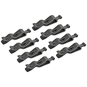 MECCANIXITY Garbage Bin Clip, Kitchen Trash Can Bag Clips Waste Basket Garbage Bin Clamp Bag Clip Black, Pack of 12
