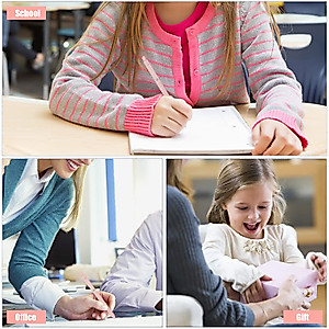 LABUK 7pcs Cute Gel Pens, Fine Point 0.5mm Black Ink Rolling Ball Aesthetic Pens, Retractable Quick Dry, Smooth Writing for School & Office Supplies