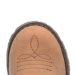 Smoky Children's Kid's Hopalong Brown Distress and Green Crackle Leather Western Cowboy Boot