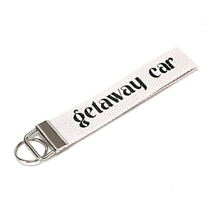 ASVP Shop Getaway Car - Canvas Keychain Key Fob Lanyard Soft Fabric Wristlet