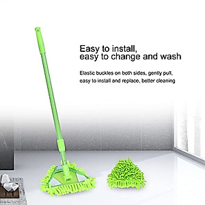 Extendable Mop 180 Degree Rotatable Triangular Cleaning Mop - Floor Cleaner, Glass Cleaner, and Versatile Cleaning Tool for Home, Wall, Ceiling, and Floors