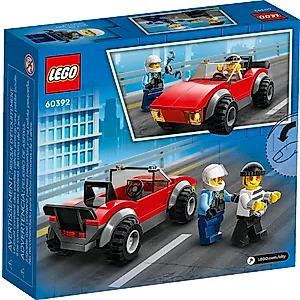 LEGO City Police Bike Car Chase 60392, Toy with Racing Vehicle & Motorbike Toys for 5 Plus Year Olds, Kids Gift Idea, Set featuring 2 Officer Minifigures