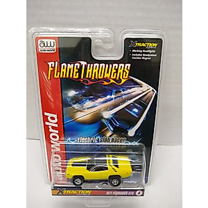 Auto World SC366-4 1971 GTX HO Scale Electric Slot Car - Yellow