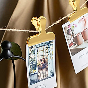 Set of 8 Heavy Duty Stainless Steel Bag Clips, SourceTon 3 x 2.4 Inch Durable Paper Seal Grip for Coffee Food Bread Bags, Kitchen Home Usage- Gold